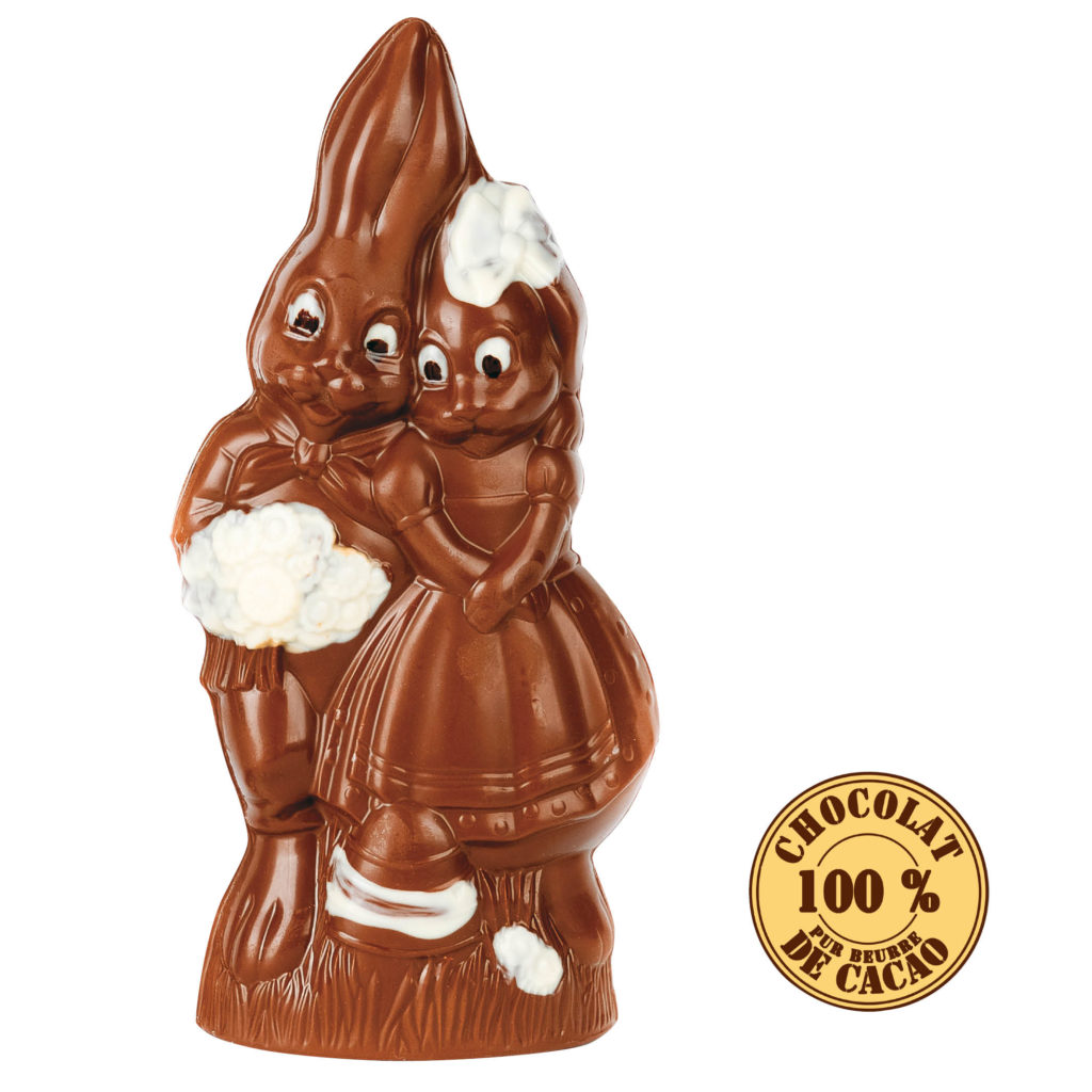Couple Lapin Adam – Chocolat au lait - Confiserie Adam