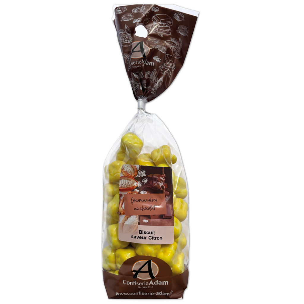 Cube biscuit - saveur citron - Confiserie Adam